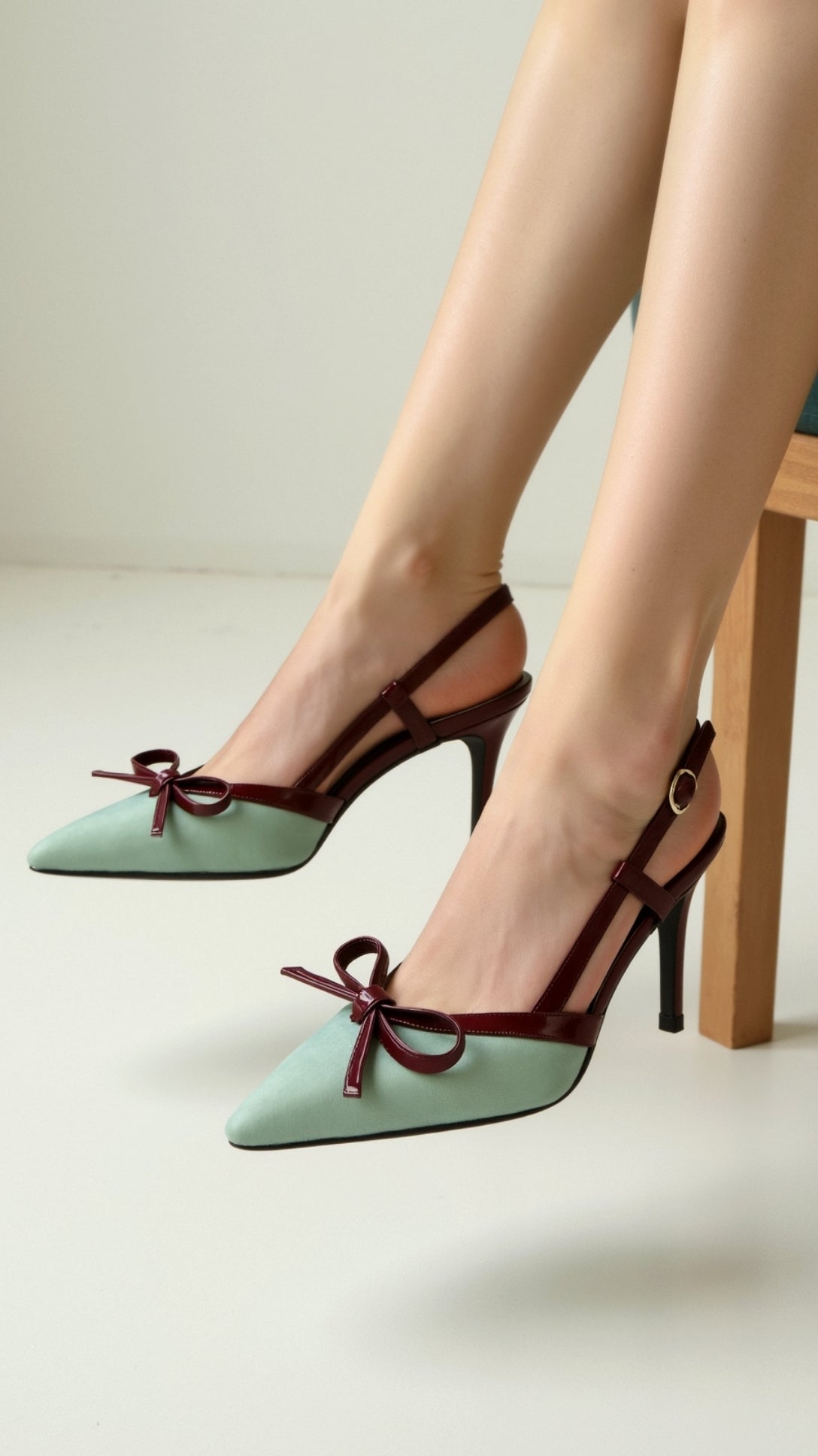 Rebecca Satin Bow Court Heels